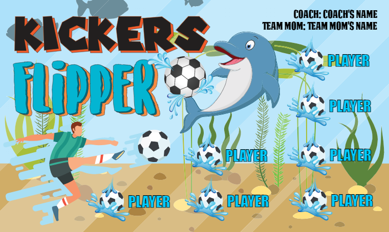 Kickers Flipper - Soccer Banner – Team Sport Banners