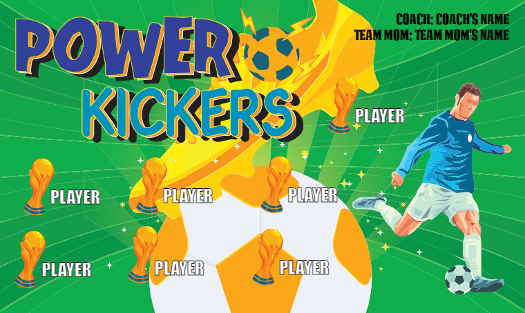 Powder Kickers - Soccer Banner – Team Sport Banners
