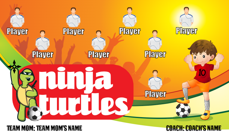 Ninja Turtles 2 - Soccer Banner – Team Sport Banners