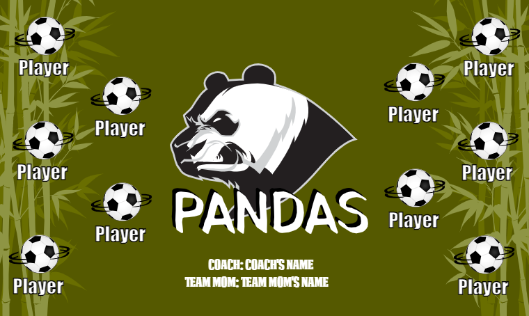Pandas - Soccer Banner – Team Sport Banners