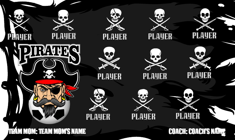 Pirates - Soccer Banner – Team Sport Banners