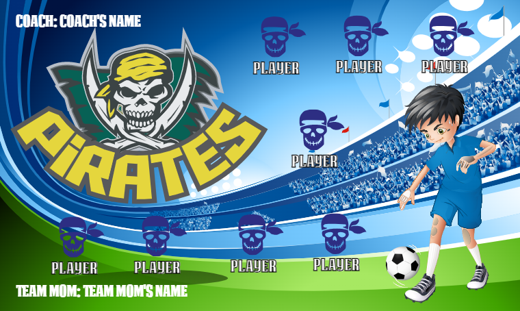 Pirates 2 - Soccer Banner – Team Sport Banners