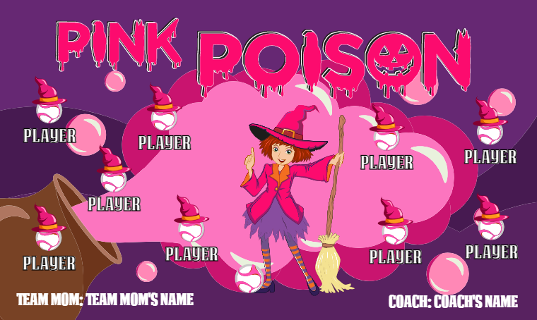 Pink Poison - Soccer Banner – Team Sport Banners