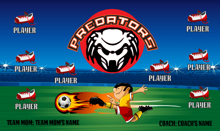 Predators - Soccer Banner – Team Sport Banners