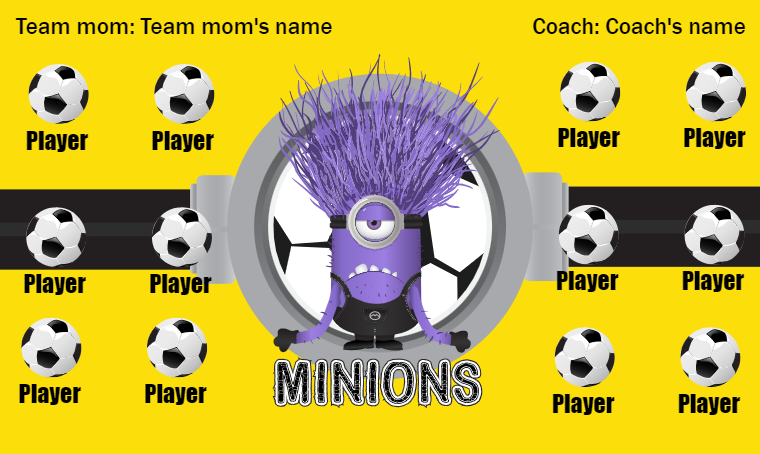 Minions 3 - Soccer Banner – Team Sport Banners