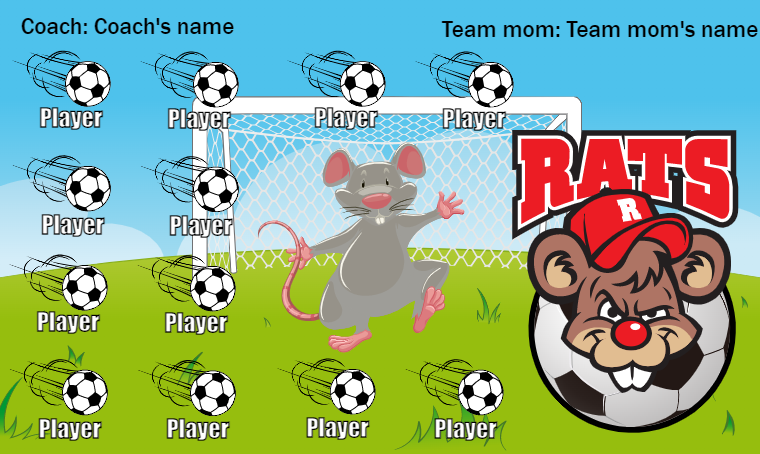Rats - Soccer Banner – Team Sport Banners