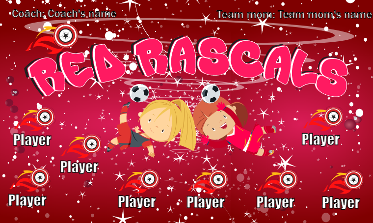 Red Rascals - Soccer Banner – Team Sport Banners