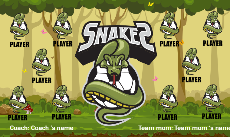 Snakes - Soccer Banner – Team Sport Banners