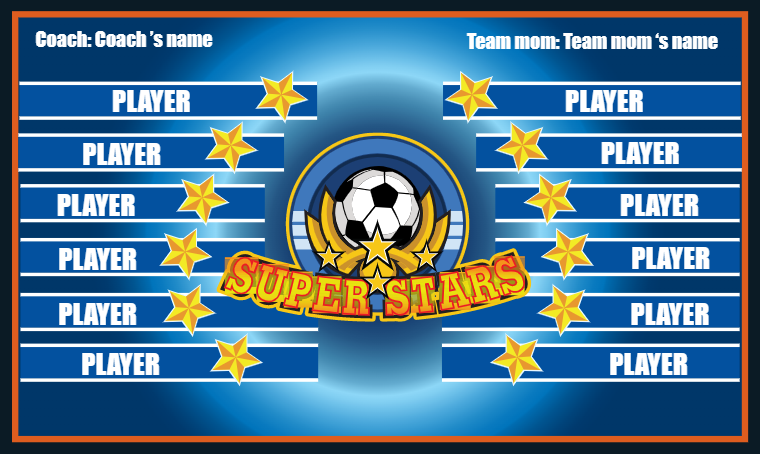 Super Stars - Soccer Banner – Team Sport Banners