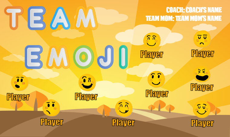 Team Emoji - Soccer Banner – Team Sport Banners