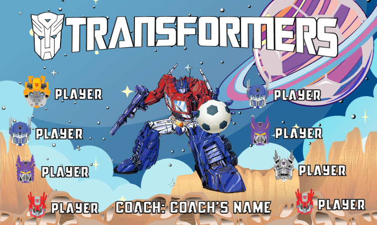 Transformers 2 - Soccer Banner – Team Sport Banners