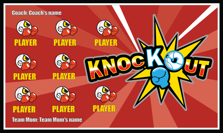 Knock Out 2 - Softball Banner – Team Sport Banners