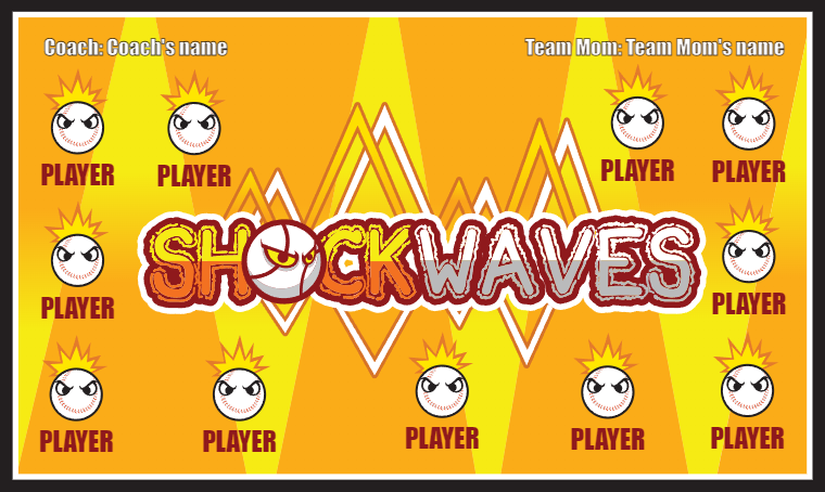 Shockwave 2 - Softball Banner – Team Sport Banners