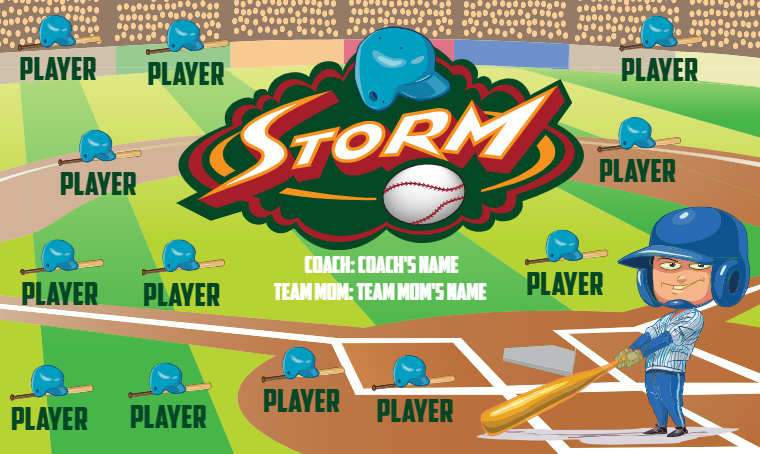 Storm - Softball Banner – Team Sport Banners