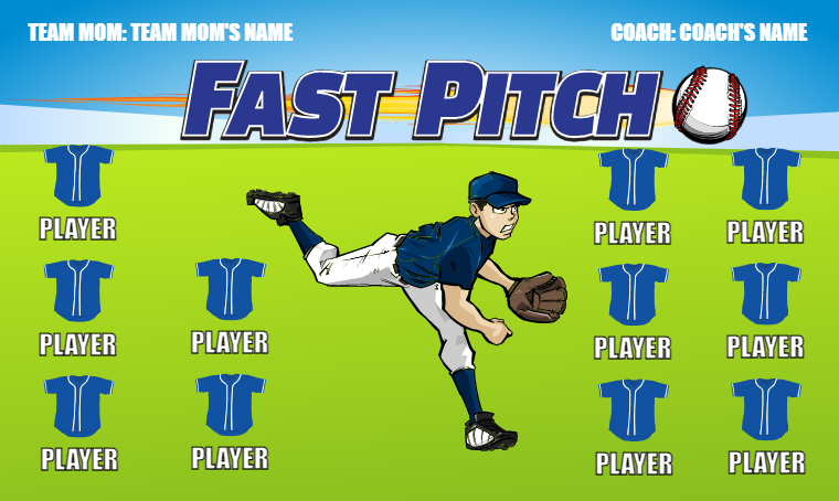 Fast Pitch - Softball Banner – Team Sport Banners