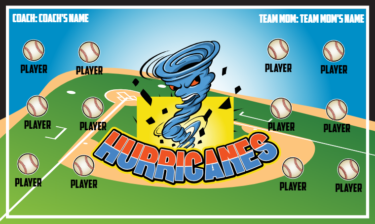 Hurricanes - Softball Banner – Team Sport Banners