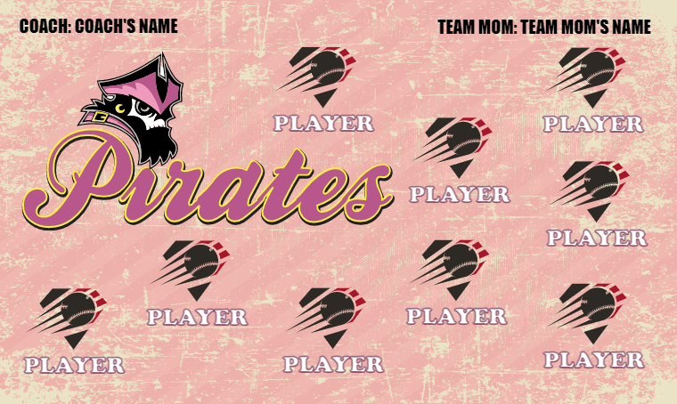 Pirates 7 - Softball Banner – Team Sport Banners