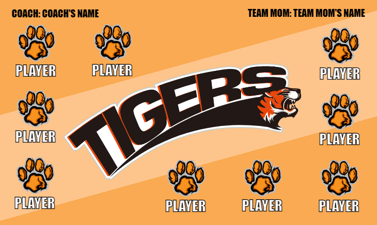 Tigers 6 - Softball Banner – Team Sport Banners