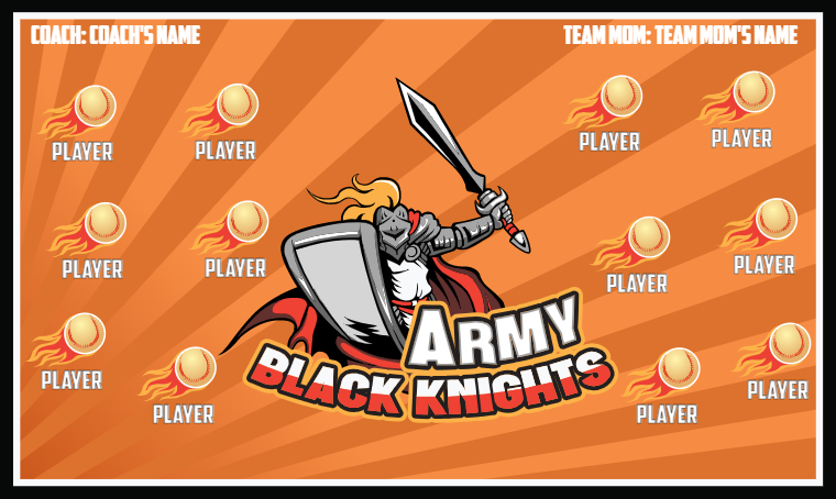 Army Black Knights 2 - Softball Banner – Team Sport Banners