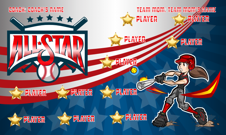 All-Star - Baseball Banner – Team Sport Banners