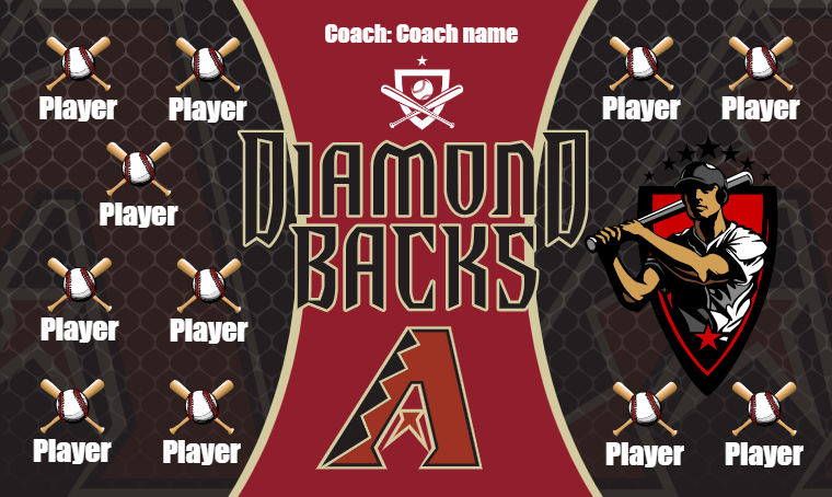 Arizona Diamondbacks 3 - Baseball Banner – Team Sport Banners