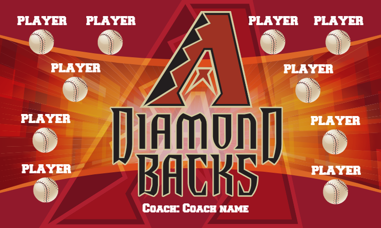 Arizona Diamondbacks 4 - Baseball Banner – Team Sport Banners