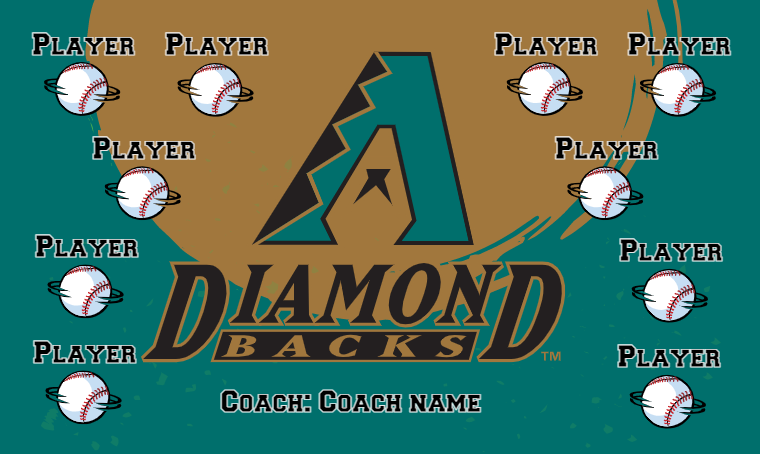 Arizona Diamondbacks 5 - Baseball Banner – Team Sport Banners