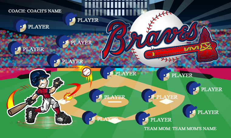 Atlanta Braves 2 - Baseball Banner – Team Sport Banners