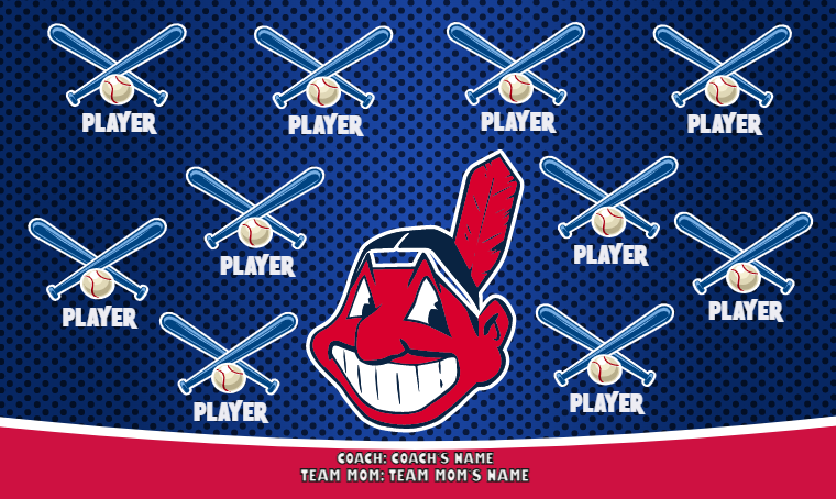 Cleveland Indians 5 - Baseball Banner – Team Sport Banners