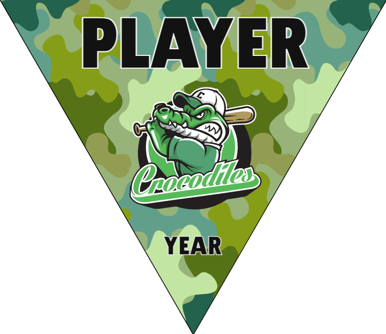 Crocodiles - Triangle Softball Pennant – Team Sport Banners