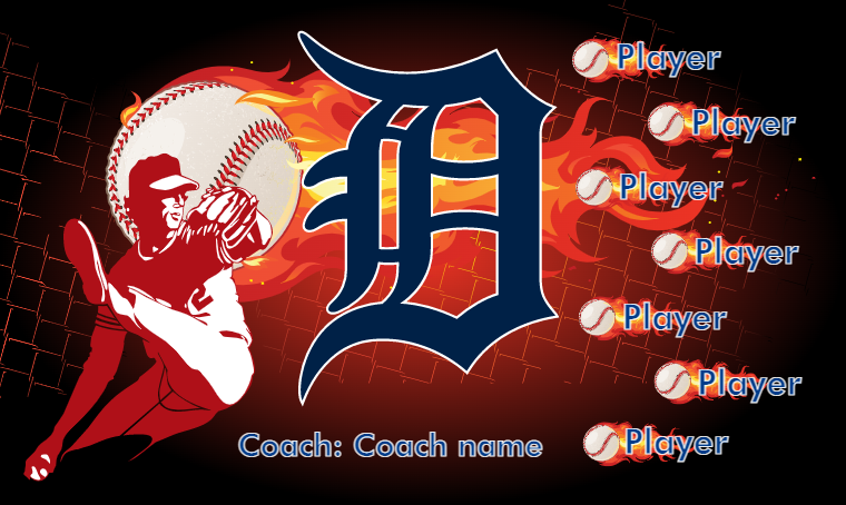 Detroit Tigers 3 - Baseball Banner – Team Sport Banners