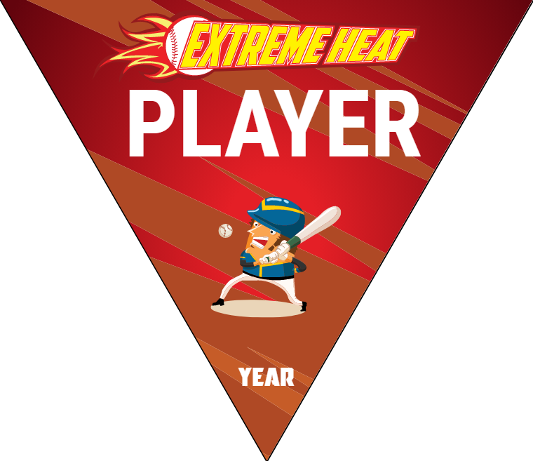 Extreme Heat 4 - Triangle Softball Pennant – Team Sport Banners
