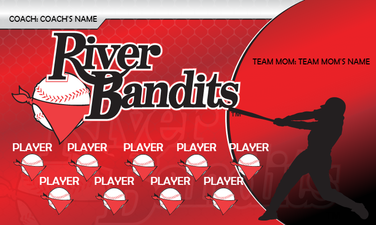 River Bandits - Baseball Banner – Team Sport Banners