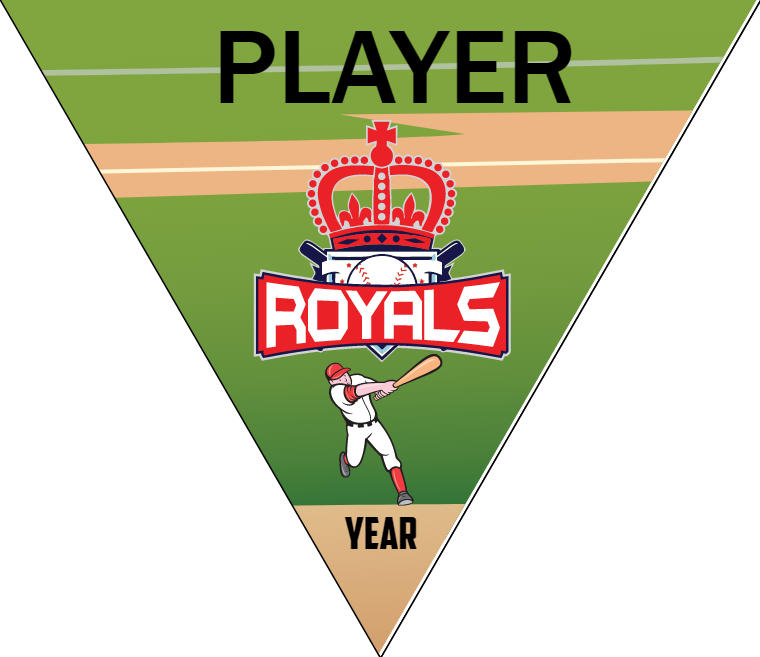 Royals - Triangle Softball Pennant – Team Sport Banners