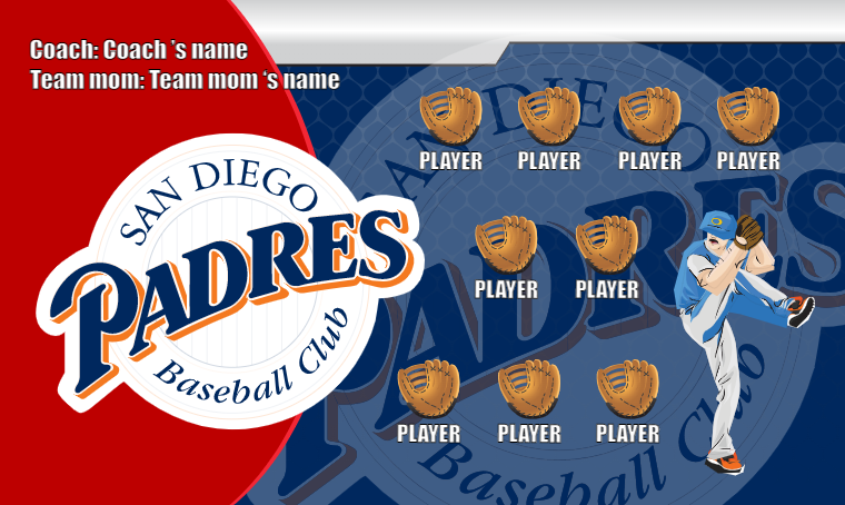 San Diego Padres 3 - Baseball Banner – Team Sport Banners