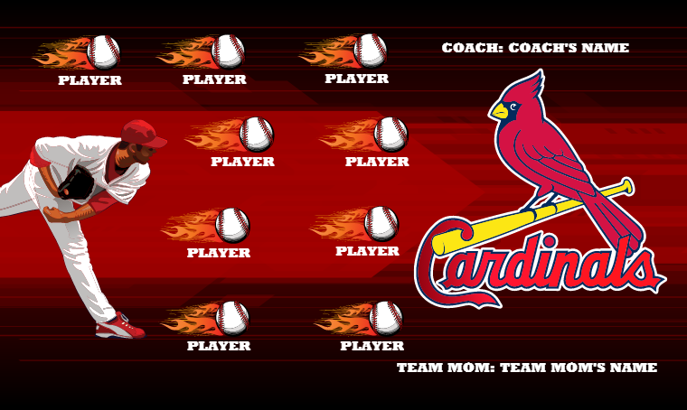 St. Louis Cardinals 3 - Baseball Banner – Team Sport Banners