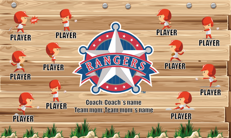 Texas Rangers 7 - Baseball Banner – Team Sport Banners